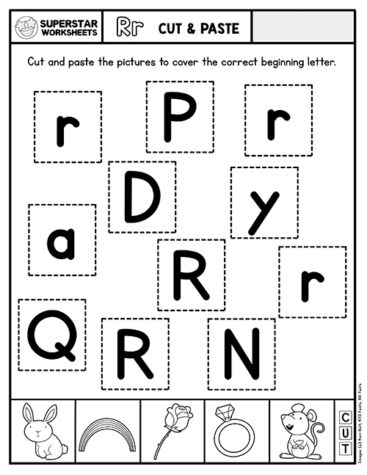 Cut & Paste Letter Worksheets - Superstar Worksheets
