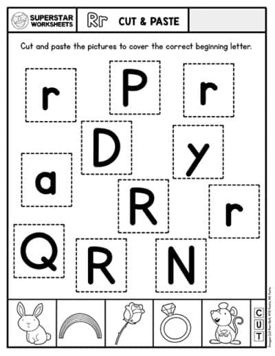 Cut & Paste Letter Worksheets - Superstar Worksheets