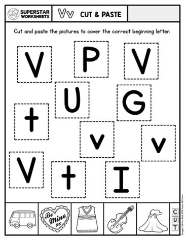 Cut & Paste Letter Worksheets - Superstar Worksheets