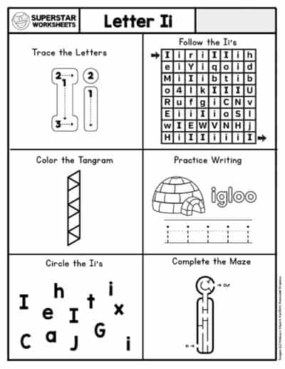 Letter Printables - Superstar Worksheets