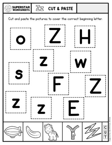 Cut & Paste Letter Worksheets - Superstar Worksheets