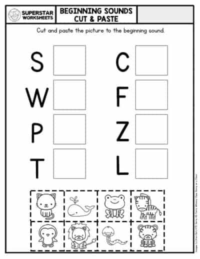Cut and Paste Worksheets - Superstar Worksheets