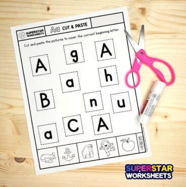 Cut & Paste Letter Worksheets - Superstar Worksheets