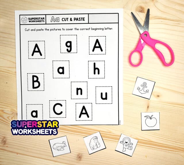 Cut & Paste Letter Worksheets - Superstar Worksheets