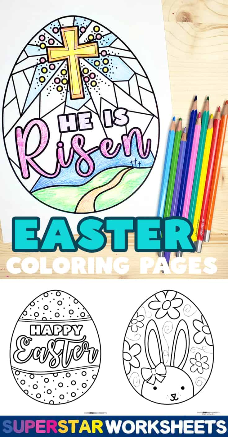 Easter Egg Coloring Pages (Free Printables) - Superstar Worksheets
