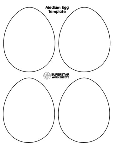 Easter Egg Template (Free Printables) - Superstar Worksheets