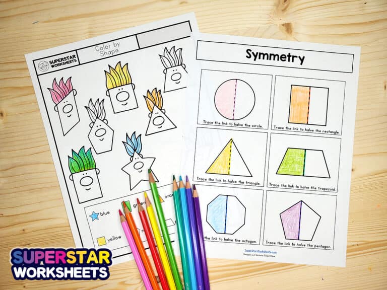 Shapes Worksheets for Kindergarten - Superstar Worksheets