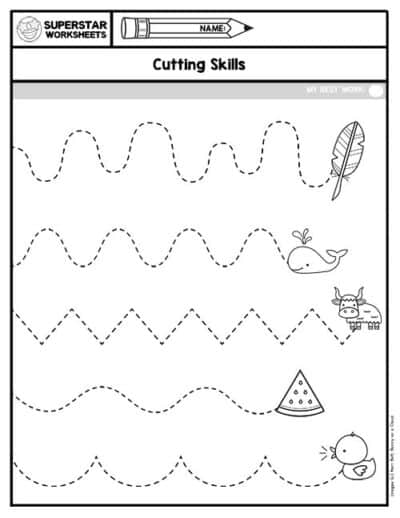 Cutting Practice Worksheets - Superstar Worksheets