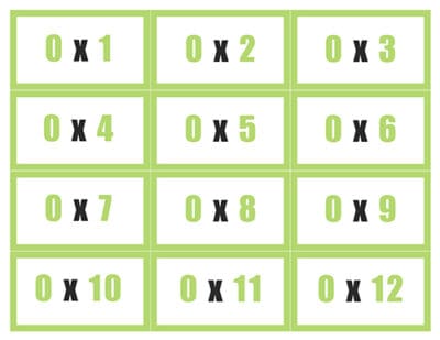 Multiplication Flashcards - Superstar Worksheets