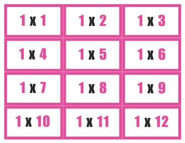 Multiplication Flashcards - Superstar Worksheets