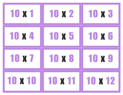 Multiplication Flashcards - Superstar Worksheets