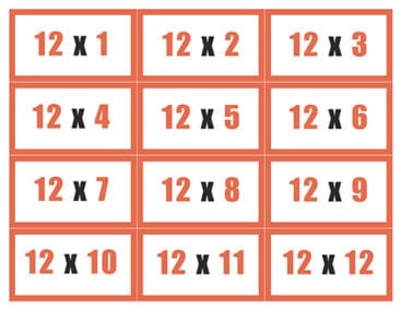 Multiplication Flashcards - Superstar Worksheets
