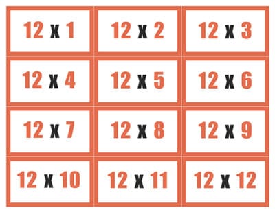 Multiplication Flashcards - Superstar Worksheets