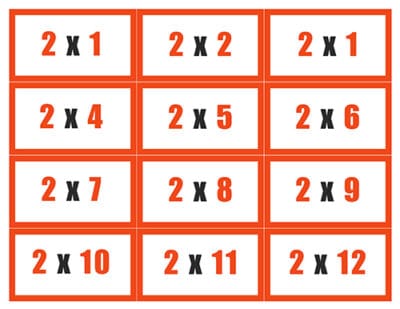 Multiplication Flashcards - Superstar Worksheets