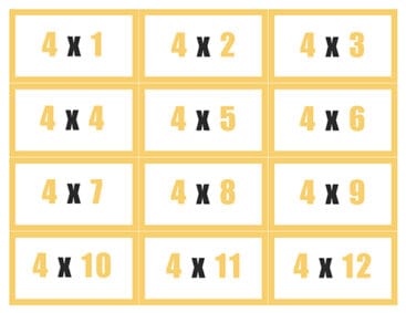 Multiplication Flashcards - Superstar Worksheets