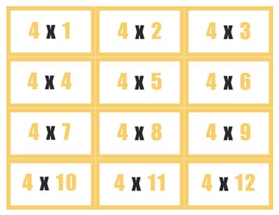 Multiplication Flashcards - Superstar Worksheets