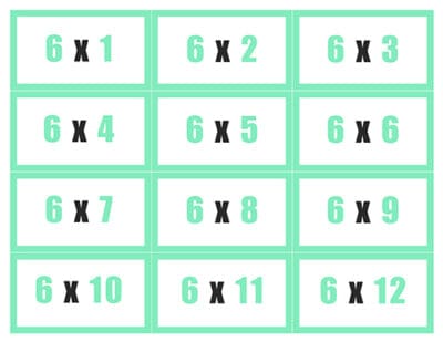 Multiplication Flashcards - Superstar Worksheets