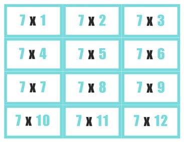 Multiplication Flashcards - Superstar Worksheets