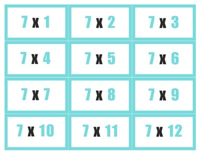 Multiplication Flashcards - Superstar Worksheets