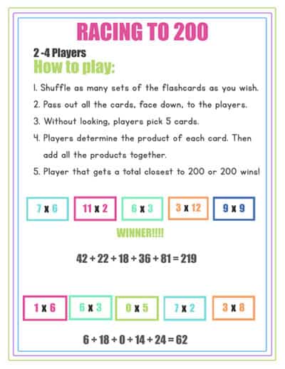 Multiplication Flashcards - Superstar Worksheets