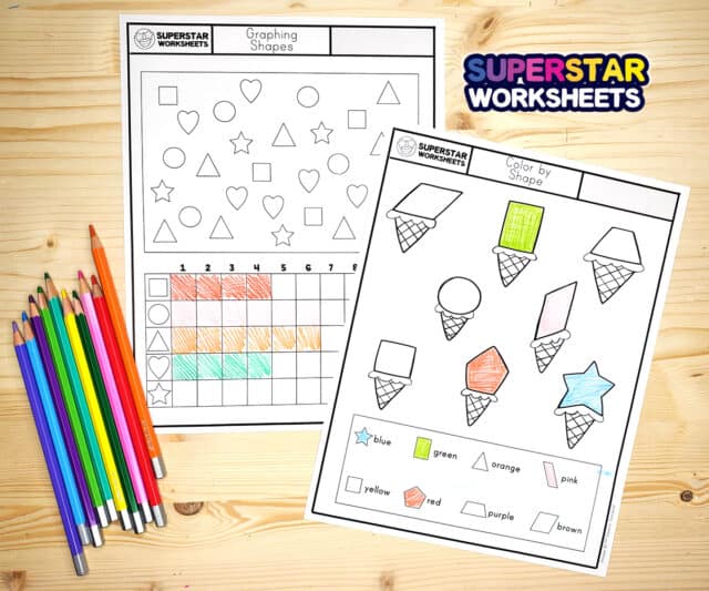 Preschool Shapes Worksheets - Superstar Worksheets