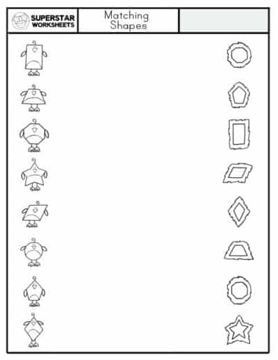 Preschool Shapes Worksheets - Superstar Worksheets