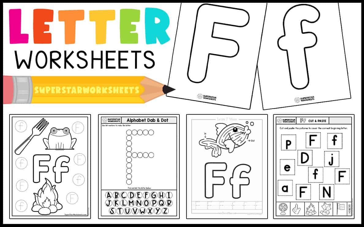 Letter F Worksheets - Superstar Worksheets