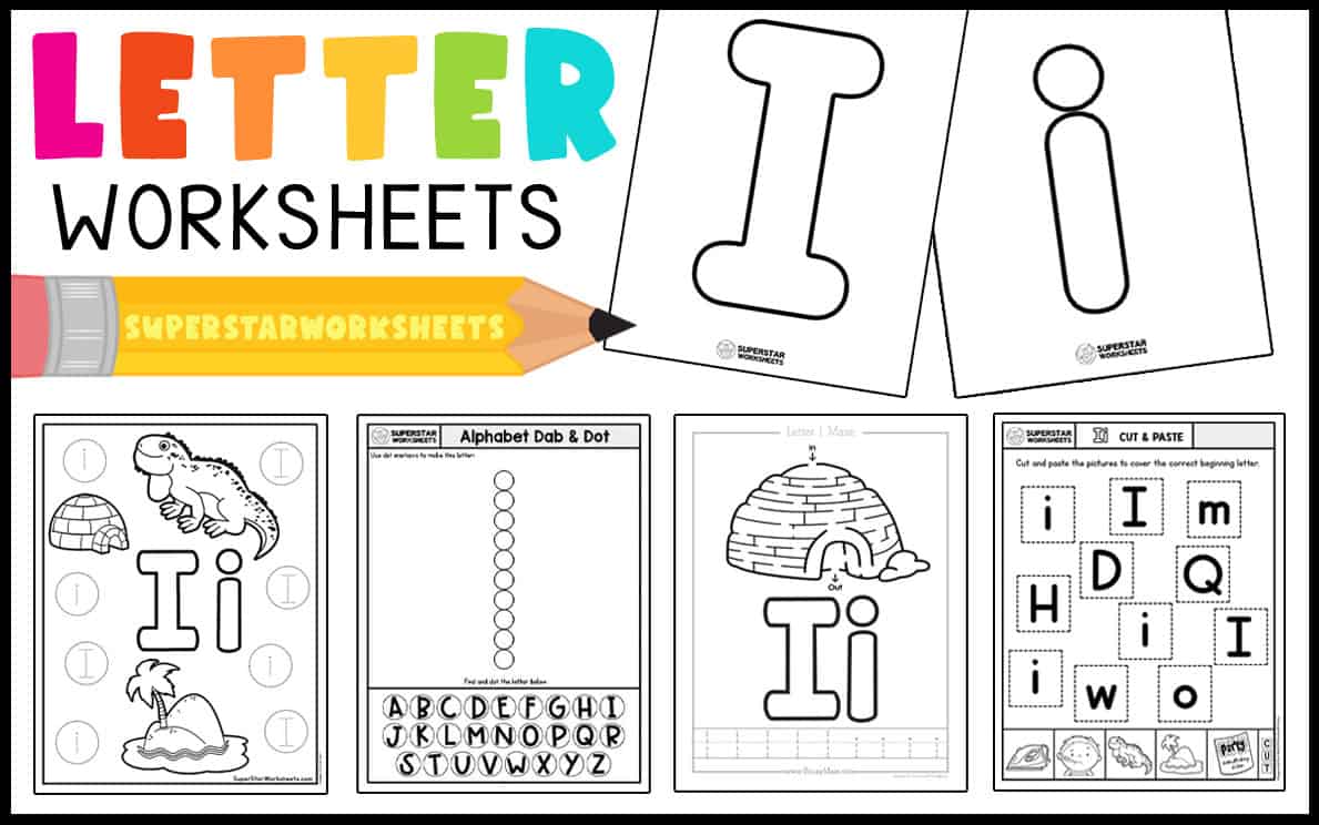 Letter I Worksheets - Superstar Worksheets