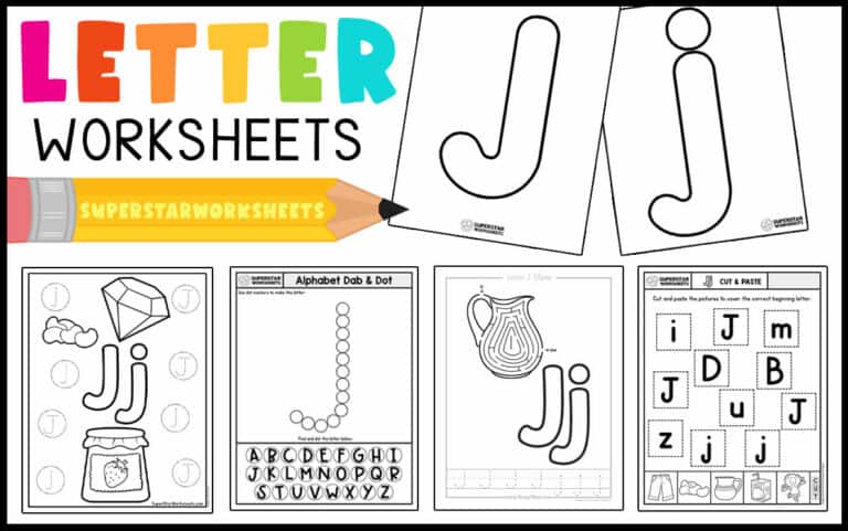 Letter J Worksheets - Superstar Worksheets