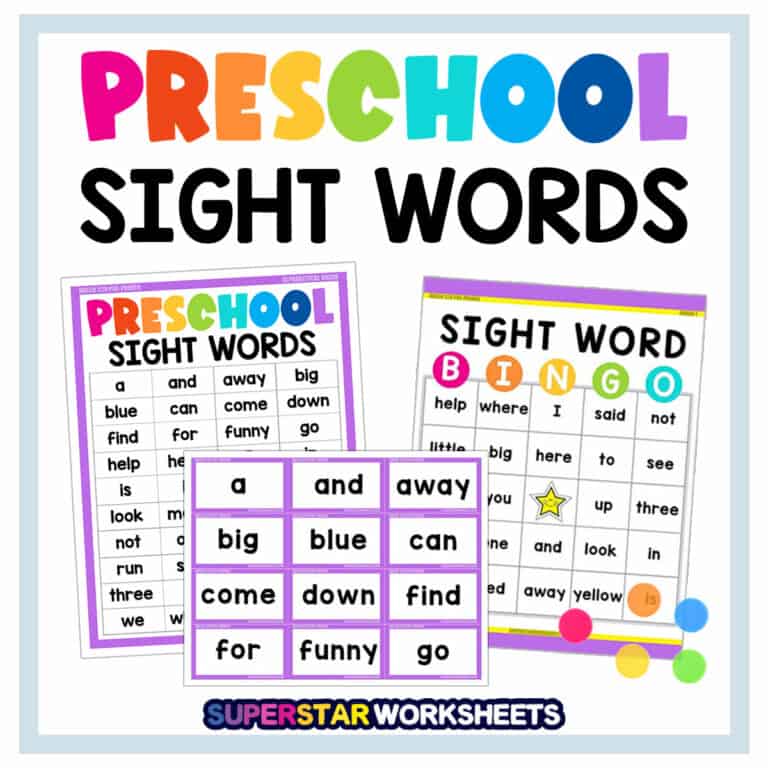 Sight Words - Superstar Worksheets