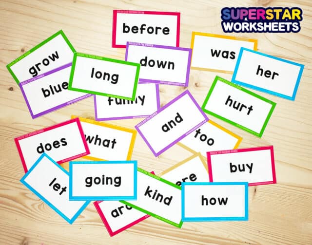 Sight Word Flashcards - Superstar Worksheets