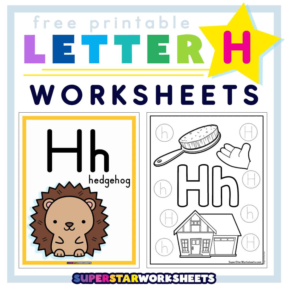Letter H Worksheets Superstar Worksheets