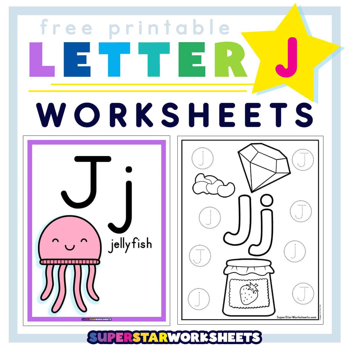 Letter J Worksheets Superstar Worksheets