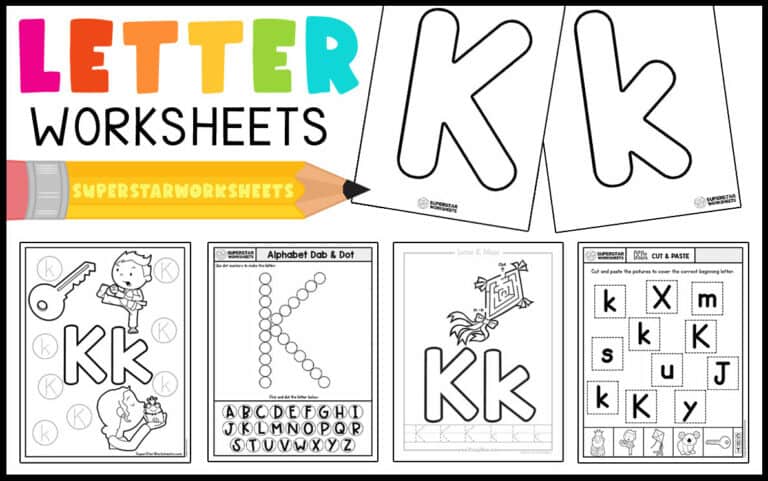 Letter K Worksheets - Superstar Worksheets