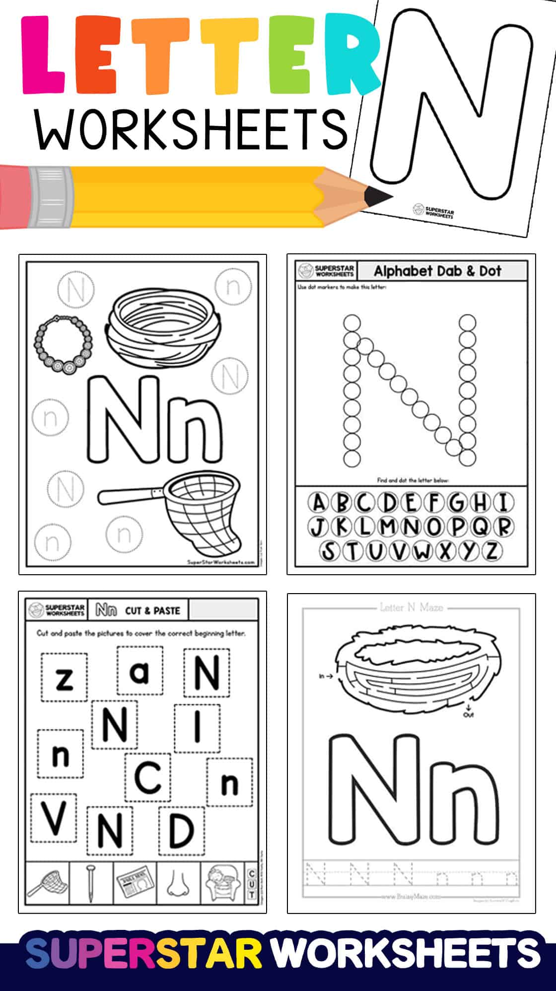 Letter N Worksheet - Superstar Worksheets
