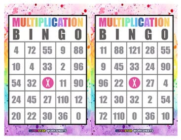 Multiplication BINGO - Superstar Worksheets