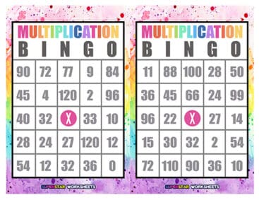 Multiplication BINGO - Superstar Worksheets