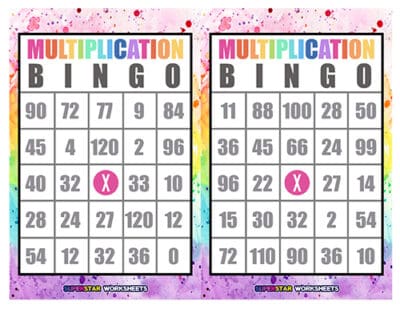 Multiplication BINGO - Superstar Worksheets