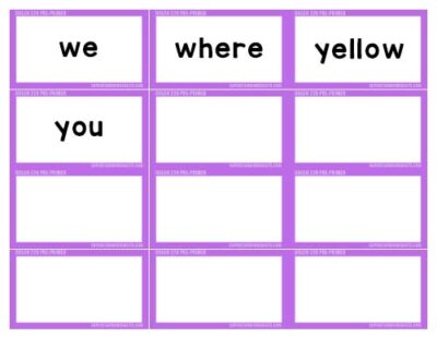 Sight Word Flashcards - Superstar Worksheets