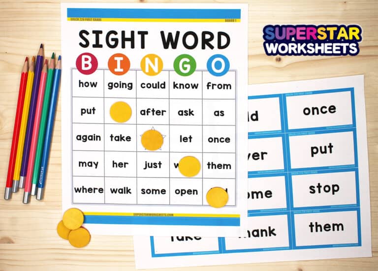 Sight Word BINGO - Superstar Worksheets