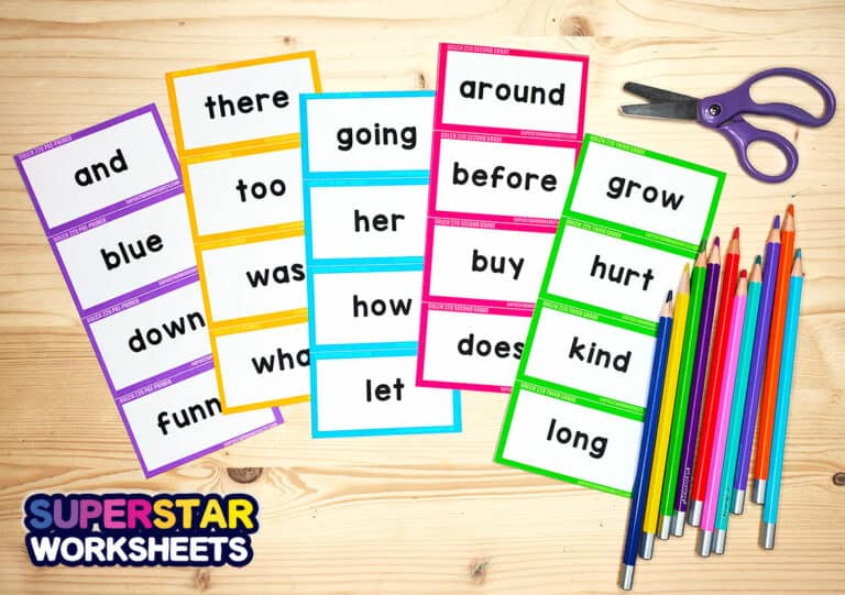 Sight Word Flashcards - Superstar Worksheets