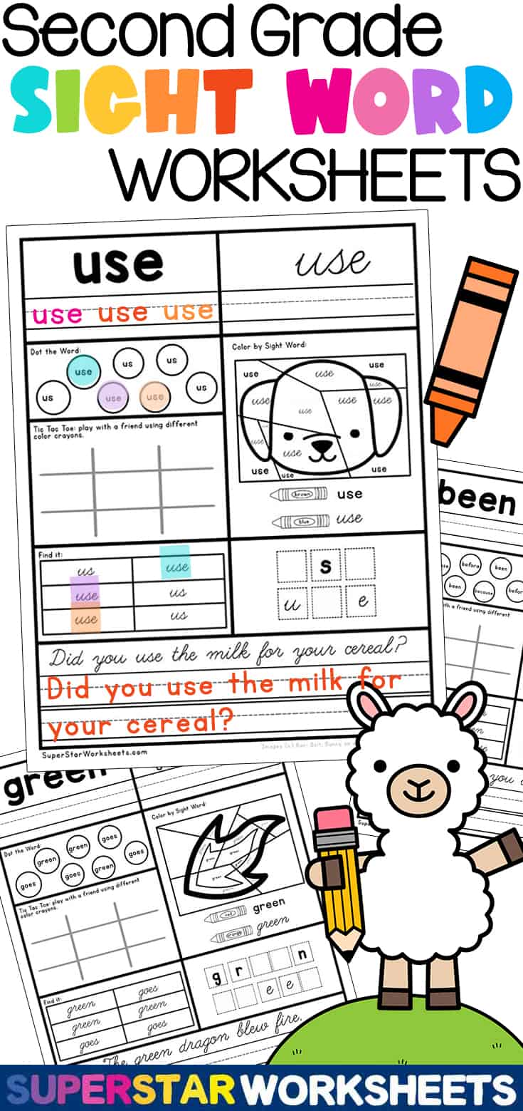 Second Grade Sight Word Worksheets - Superstar Worksheets
