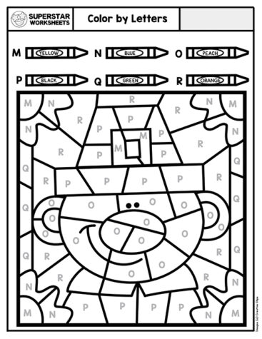 Thanksgiving Color By Number - Superstar Worksheets