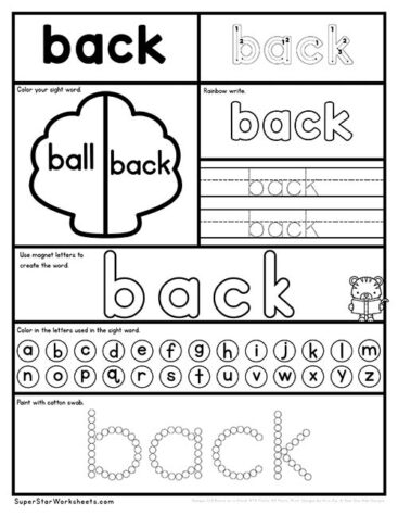 Dolch Noun Sight Word Worksheets - Superstar Worksheets