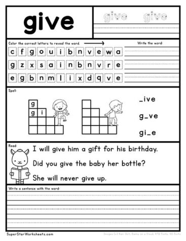 First Grade Sight Word Worksheets - Superstar Worksheets