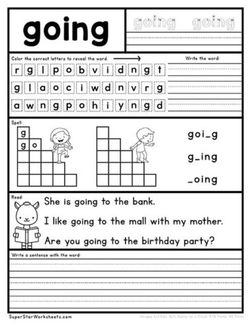 First Grade Sight Word Worksheets - Superstar Worksheets
