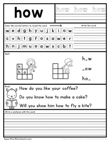 First Grade Sight Word Worksheets - Superstar Worksheets