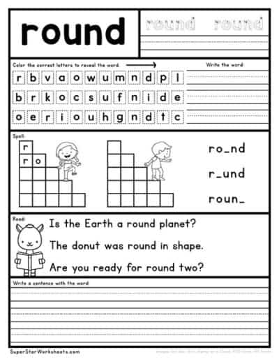 First Grade Sight Word Worksheets - Superstar Worksheets
