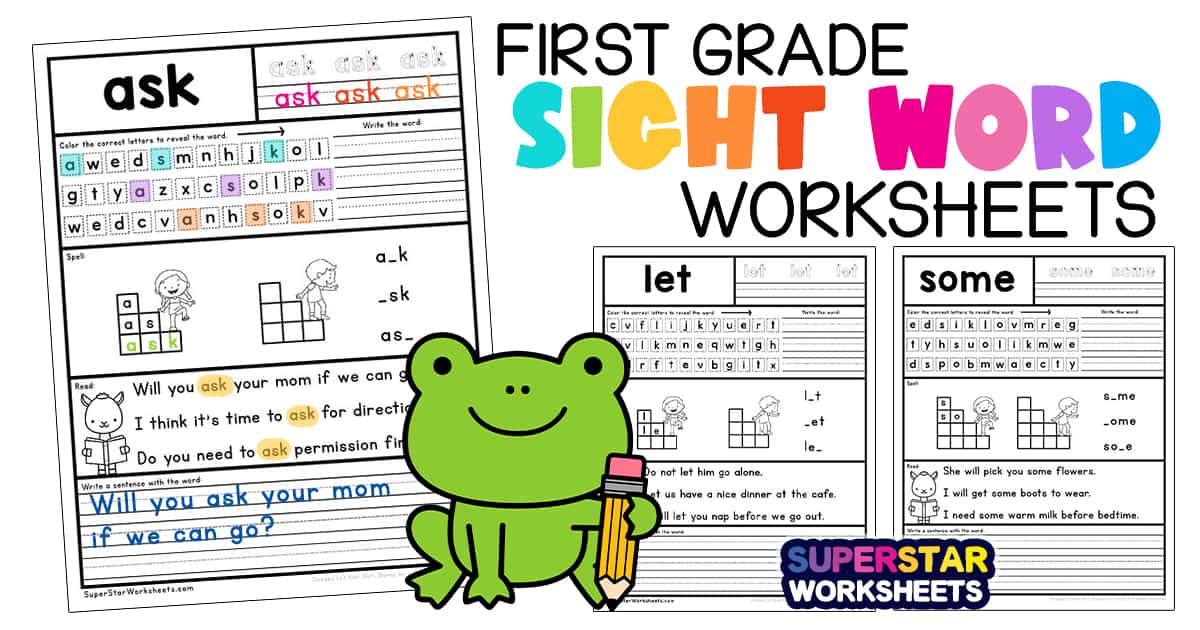 First Grade Sight Word Worksheets - Superstar Worksheets