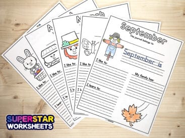 Kindergarten Writing Journal - Superstar Worksheets